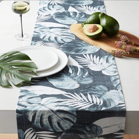CB2 | Accents | Cb2 Palm Leaf Table Runner | Poshmark